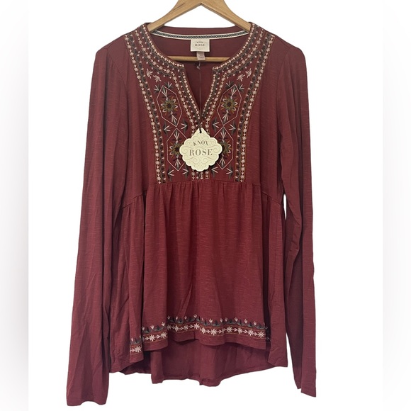 Knox Rose | Tops | Nwt Knox Rose Embroidered Top | Poshmark